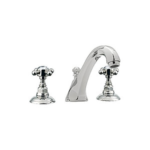 Rohl A1884XCAPC Country Bath Tub Filler Faucet with Swarovski Crystal Cross Handles, Polished Chrome