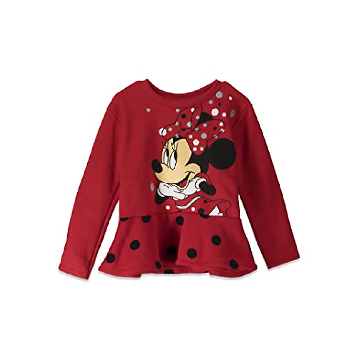 Disney Minnie Mouse Infant Baby Girls Fleece Sweatshirt and Leggings Outfit Set Red/Black 18 Months