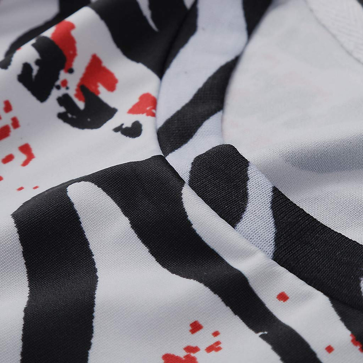 YOMXL T Shirt for Men Zebra Black White Striped Short Sleeve O-Neck Tops Crew Neck Tees