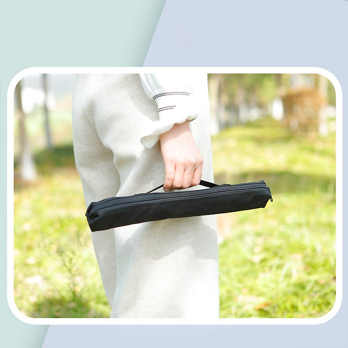 Exceart Flute Carrying Bag Portable Lightweight Flute Case Mini Saxophone Bag Oxford Fabric Waterproof Bags for Music Instrument Black