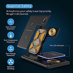 Wireless Charger,ANYLINCON 3 in 1 Wireless Charger Station for Apple iPhone/iWatch/Airpods,iPhone 14,13,12,11 (Pro, Pro Max)/XS/XR/XS/X/8(Plus),iWatch 7/6/SE/5/4/3/2,AirPods 3/2/pro