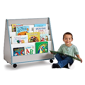 Jonti-Craft Rainbow Accents 3507JCWW131 Double Sided Pick-a-Book Stand - Mobile - Coastal Blue