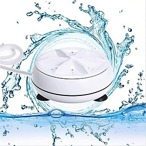 Mini Washing Machine Portable Turbine Washer,Portable Washing Machine with USB and Speed Control for Travel Business Trip or College Rooms (Speed Control Model), White, 1pack