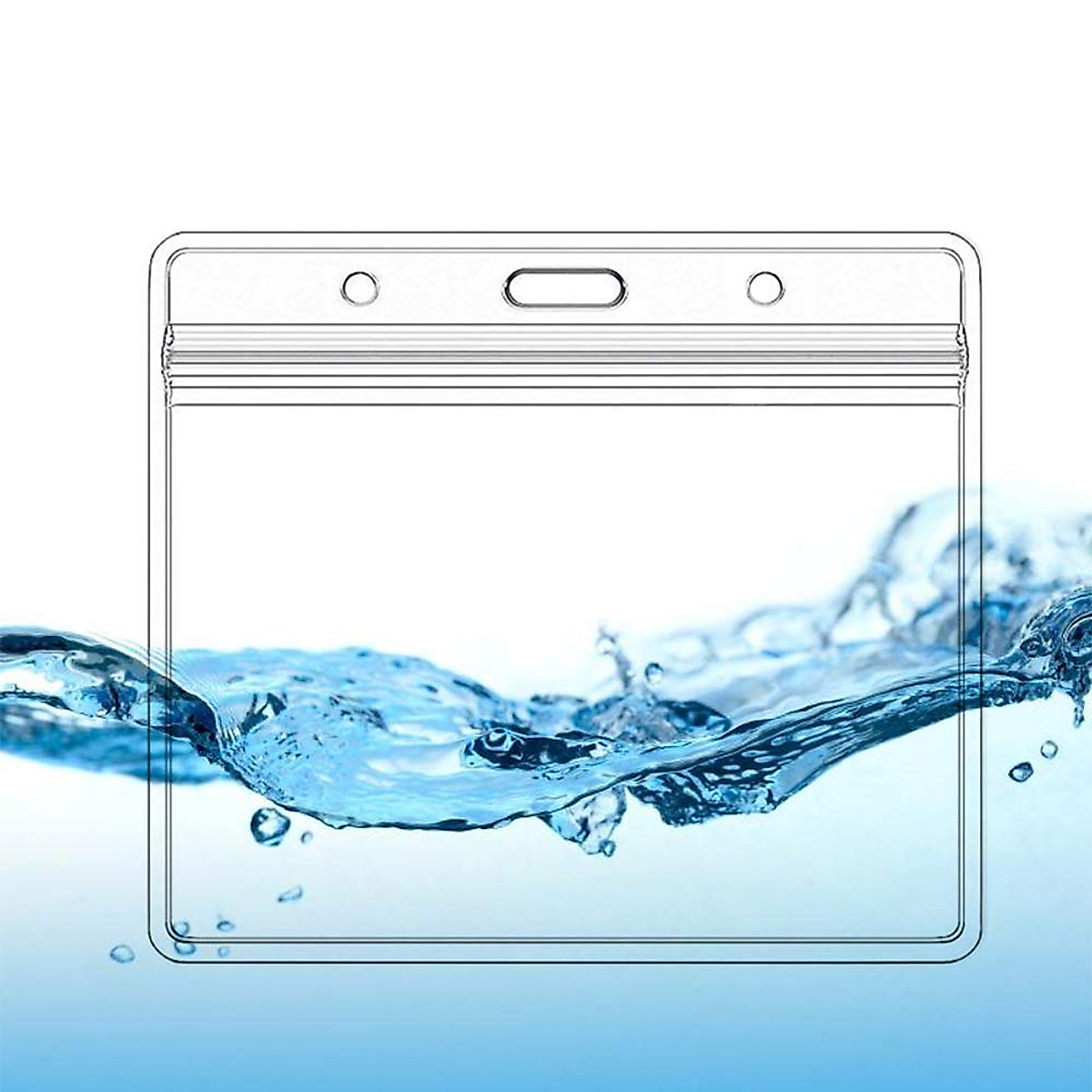 Extra Thick Waterproof ID Card Holders - 6 Pack Durable Badge Holders