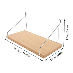 GOOHOCHY Wall Shelf Storage Shelves Storage Holder Wall Mounted Clothes Rail Floating Shelf for Wall Closet Rod Brackets Heavy Duty Wall-Mounted Shelf Wall Mounted Floating Shelf