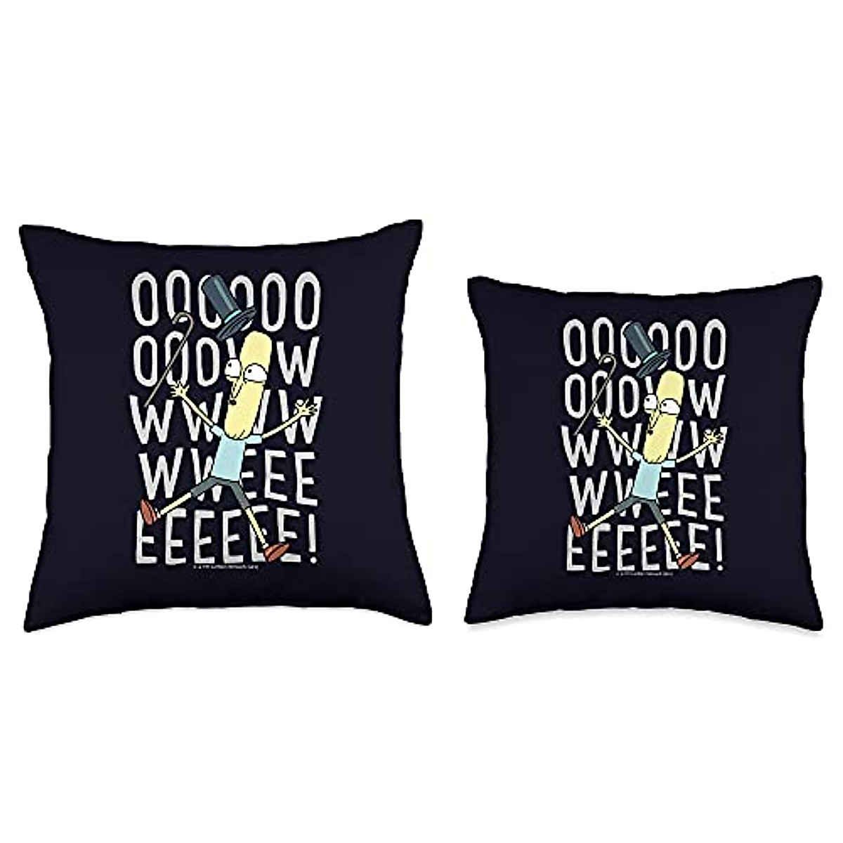 Rick and Morty Oowweeeee Throw Pillow, 16x16, Multicolor