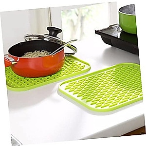 Holibanna Dining Room Table Decor Dining Table Decor Table placemats Dinner Table Decor Office Desk Decorations Coasters for Dining Table Silicone Table mat Cooking mat Square Silicone pad