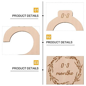 (7 Pieces) Baby Closet Dividers, Adventure Baby Closet Dividers By Month, Nursery Closet Organizer Wooden Newborn Wardrobe Divider Kids Clothes Divider to Arrange，from Newborn to 24 Month