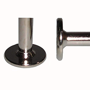 1/4" - 20 TPI x 40mm (1.57" ≈ 1-37/64") Hex Drive Button 17mm Diameter Head Furniture Bolts Nickel Plated Chrome Like Finish (20 Pieces)