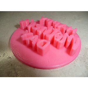 YNGLLC HAPPY MOTHERS DAY WORDS BLOCK SCRIPT FONT MOM MOMMY MAMA COOKIE STAMP EMBOSSER BAKING TOOL 3D PRINTED MADE IN USA PR4195, Pink