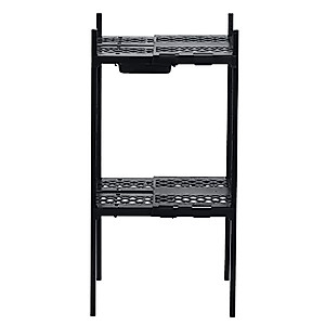 LockerMate, Black Double Shelf, Adjustable Width and Height to Fit Most School Lockers