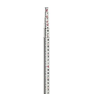 AdirPro 25-Foot Fiberglass Grade Rod – 10ths, 6-Section Telescoping Rectangular Leveling Rod – Non Glare and Corrosion Resistant – Heavy Duty Carrying Case Included