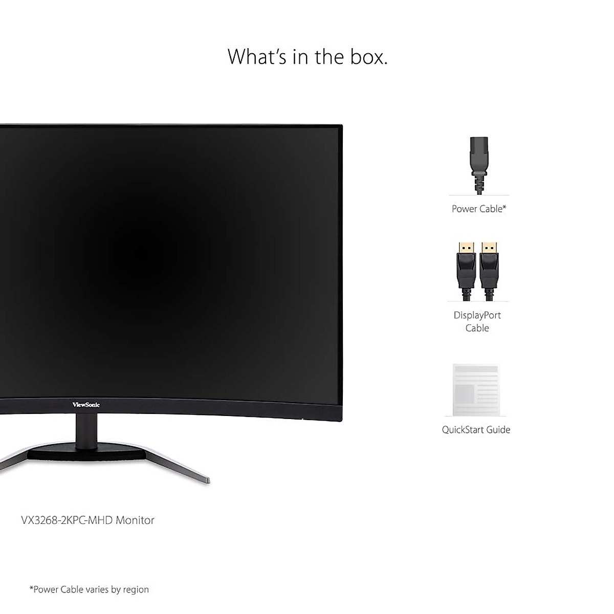 ViewSonic OMNI VX2768-2KPC-MHD 27 Inch Curved 1440p 1ms 144Hz Gaming Monitor with FreeSync Premium, Eye Care, HDMI and Display Port