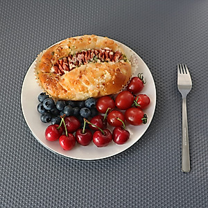 Hersvin Shelf Liners, 20in x 20ft Kitchen Drawer Mats, Non-Adhesive EVA Cupboard Protector, Cabinet Lining (Dark Gray/Dot)