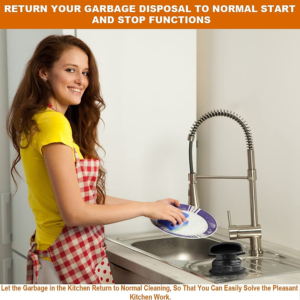 Garbage Disposal 75257 Magnetic Stopper, garbage disposal parts-turn your Cover control disposer on and off.