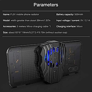 TOTOU Portable Phone Cooler Silent Phone Radiator Pubg Controller Handle Led Light Cooling Fan