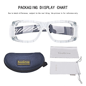 SooGree Sports Goggles Glasses Men Racquetball Basketball Football Eyewear Protective Glasses Shock Collision Lens Replaceable