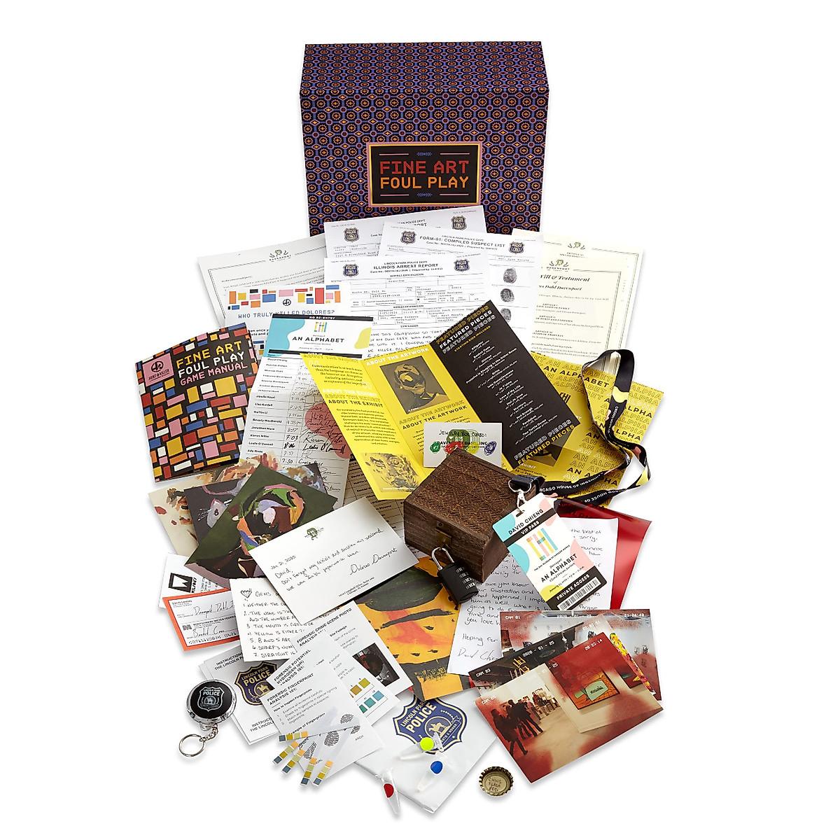 Hunt A Killer: Fine Art Foul Play - All-In-One Murder Mystery Box Game, Identify Who Within the Circle of the Deceased is The Killer, Review Fingerprints, Handwriting, Lab Reports, & Deductive Reason