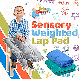 LITTLE CHUBBY ONE Weighted Lap Pad - Heavy Blanket - 7 Lbs - 19" x 22"