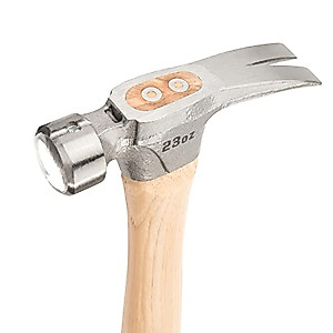 ESTWING Pro California Hammer - 23 oz Rip Claw Hammer with Smooth Face & Hickory Wood Handle - MRW23LS