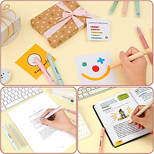 EOOUT Bible Highlighters and Pens No Bleed, 10 Pack Gel Highlighters with Assorted Cute Colors, Extra Smooth, Aesthetic Bible Study Journaling School Supplies, Bible