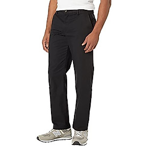 Amazon Essentials Men's Straight-Fit Wrinkle-Resistant Flat-Front Chino Pant, Black, 29W x 32L