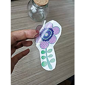 Bleidruck 50 Sheets Paper - 25 sheets 8.25x11.7 Inches Holographic Premium Cold Laminated Film & 25 Sheets A4 Crystal Clear Printable Vinyl Sticker Paper