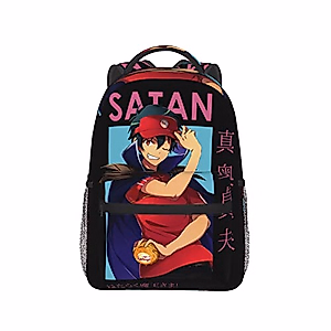 Anime The Devil Is A Part Timer! Laptop Backpack College Bookbag Travel Casual Daypack Boys Girls