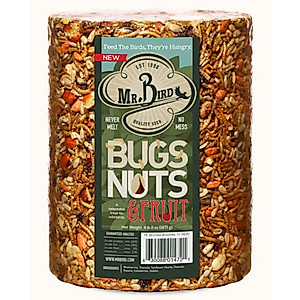 2-Pack Mr. Bird Bugs, Nuts & Fruit Wild Bird Seed Large Cylinder 4 lbs. 2 oz.