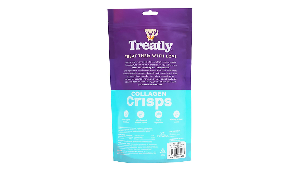 Treatly Collagen Crisps for Dogs - Chicken Flavor (10oz)