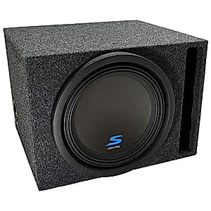 Universal Car Stereo Vented Port Single 12" Alpine S-W12D4 Type S Car Audio Subwoofer Custom Sub Box Enclosure Package New Without Amp