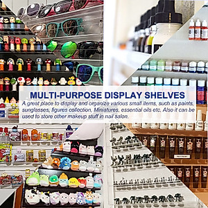 FEMELI 2 Pack Nail Polish Wall Racks 20 * 24 Inch Hold Up to 240 Bottles,Clear Acrylic Nail Polish Shelf Organizer Wall Mounted 6 Rows