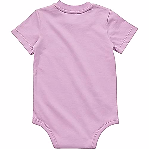 Carhartt Baby Short-Sleeve Bodysuit Pocket T-Shirt Onesie, Lupine, 24 Months