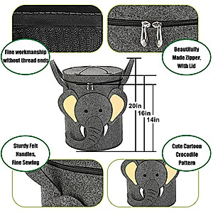 Toy Storage Basket with Lid and Play Mats, Large Toy Basket with Drawcord Foldable Children's Toy Storage Bag, Lego Toy Storage (Black)