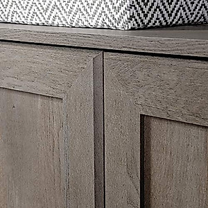 Sauder Bookcase with Doors, L: 35.28" x W: 13.23" x H: 69.76", Mystic Oak finish