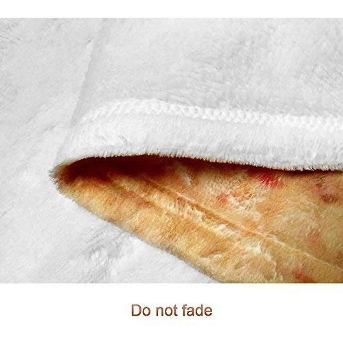 HommomH White Wolf Blanket Animal Pattern Digital Print Fleece Throw Running Wolves 60"x80"