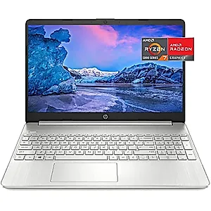 HP 2022 Newest 15.6 HD Micro-Edge Laptop，8-Cores AMD Ryzen 7 5700U(up to 4.3GHz), 16GB DDR4 RAM, 512GB PCIe SSD, Full-Size KB, WiFi 6, Bluetooth 5.2, HDMI, Windows 11, Silver, w/ 3in1 Accessories