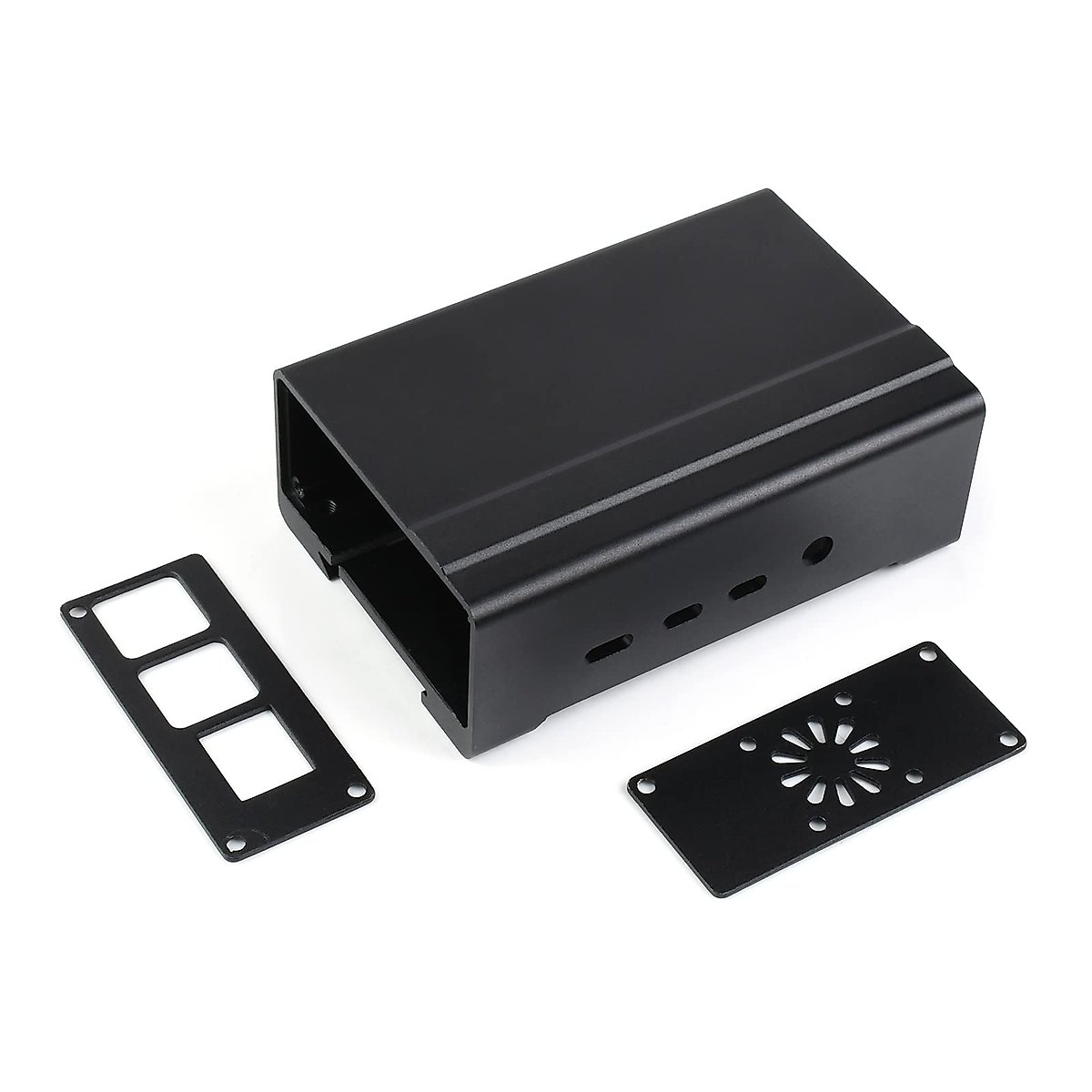 Waveshare DIN Rail Aluminum Case for Raspberry Pi 4 with Cooling Fan and Heatsinks