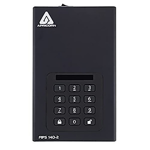 Apricorn 4TB Aegis Desktop Padlock FIPS 140-2 Validated 256-Bit Encrypted Hard Drive (ADT-3PL256F-4000)