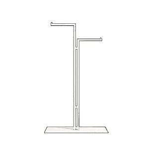 T-Shaped Boutique Metal Garment Display Stand, 2-Way Industrial Pipe Clothes Rack Modern Simple Commercial Heavy Duty Double Hanging Rods Clothing Rack,Retail Display Storage Clothes Hanging Shelf