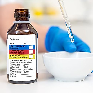 SDS Stickers 500 Stickers - 2 Rolls of 250, 1.5" x 2.5", Right To Know- Chemical Identifying and Marking Sticker Decals