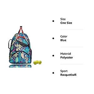 Tennis Bag Tennis Backpack - Tennis Bags for Women and Men to Hold 1 or 2 Tennis Rackets/Racquets, Multifunctional Sports Bag
