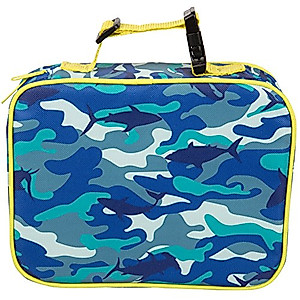 Bentology Lunch Box for Boys - Kids Insulated, Durable Lunchbox Tote Bag Fits Bento Boxes, Nesting Containers w/Lids & Bottles, Back to School Lunch Sleeve Keeps Food Hotter or Colder Longer, Camo