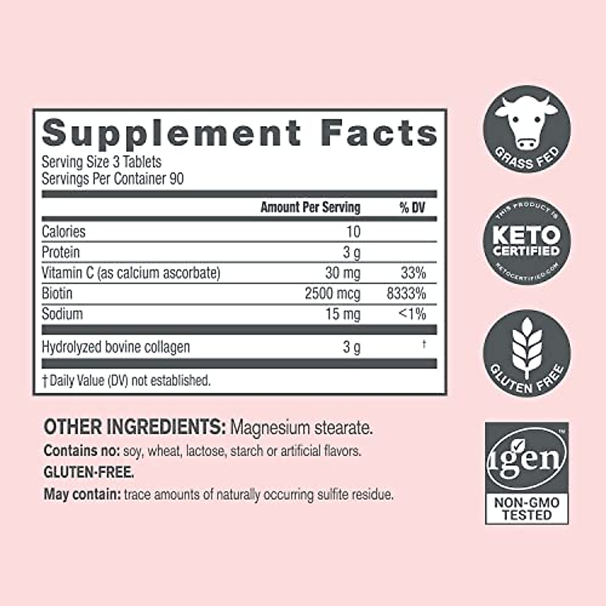 NeoCell Super Collagen Peptides + Vitamin C & Biotin, 3g Collagen Per Serving, Gluten Free, Promotes Healthy Hair, Beautiful Skin, and Nail Support, Dietary Supplement, 270 Tablets