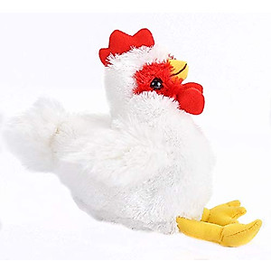 Wild Republic Chicken Plush, Stuffed Animal, Plush Toy, Gifts for Kids, Hug’Ems 7"