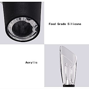 1 Pack Wine Aerator Pourer Spout Tulips Shaped Aerator Wine Pour Premium Wine Aerator Wine Bottle Aerator Pourer for Red and White Wine Lover Gift, Black