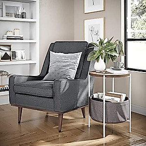 Nathan James Round Modern Side Accent or End Table for Living Room and Bedroom and Nursery Room