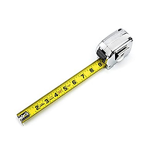 Crescent Lufkin 1/2 x 12' Chrome Case Yellow Clad Tape Measure - L912-02