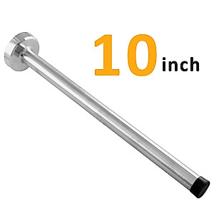 BokWin 10 Inch Wall Mount Door Stopper, Door Stopper with Rubber Tip, Stainless Steel Sound Dampening Door Stop Bumper Wall Protetor, Brushed Finish with Hardware Screws