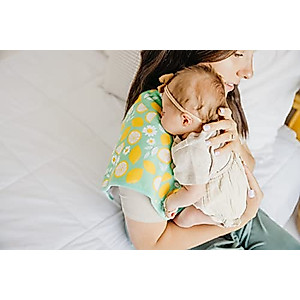 Copper Pearl Baby Burp Cloth Large 21''x10'' Size Premium Absorbent Triple Layer 3-Pack Gift Set Lemon